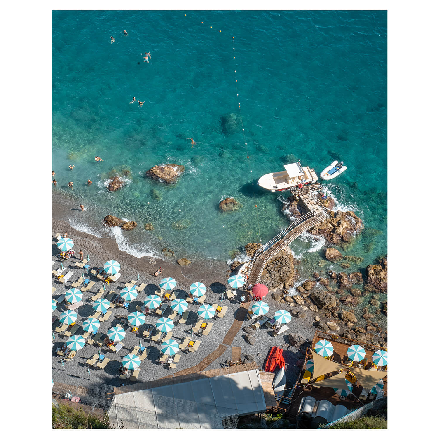 Beach Pass Art Print – Il Duoglio Spiaggia, Amalfi Coast, Italy ...